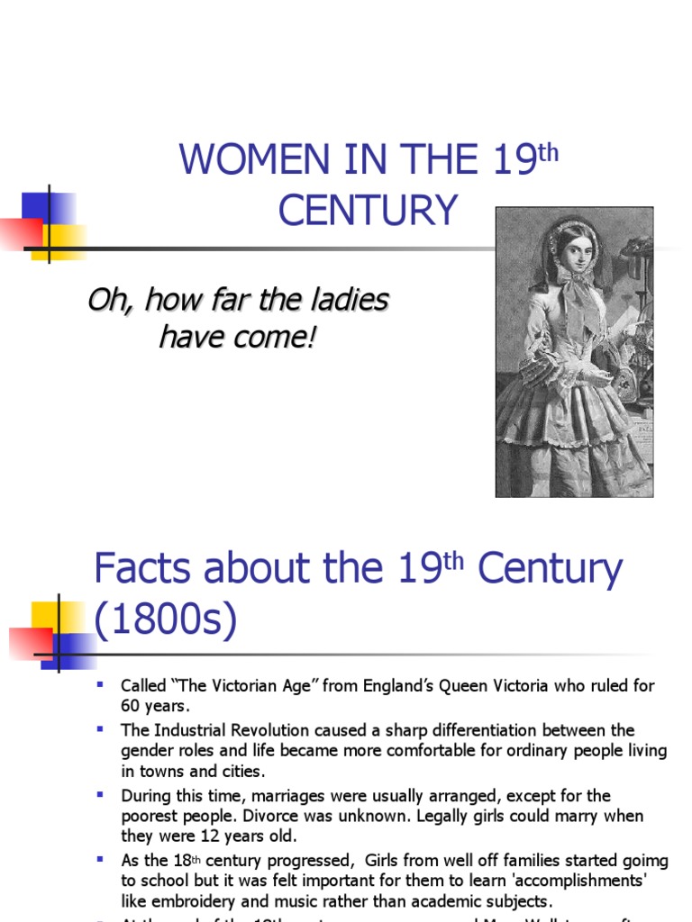 WOMEN IN THE 19th CENTURY | PDF | Gender Role | Corset
