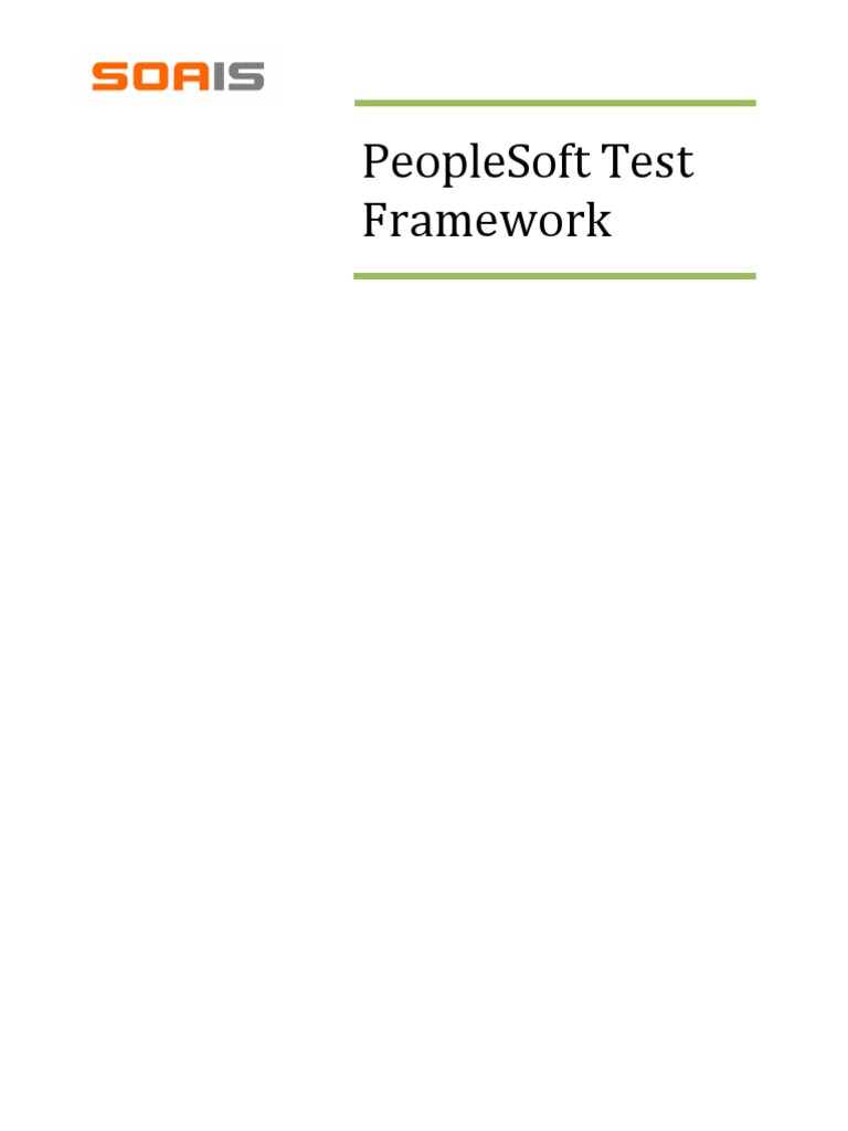 Peoplesoft Test Framework Installation Guide Pdf Information Technology Management Areas