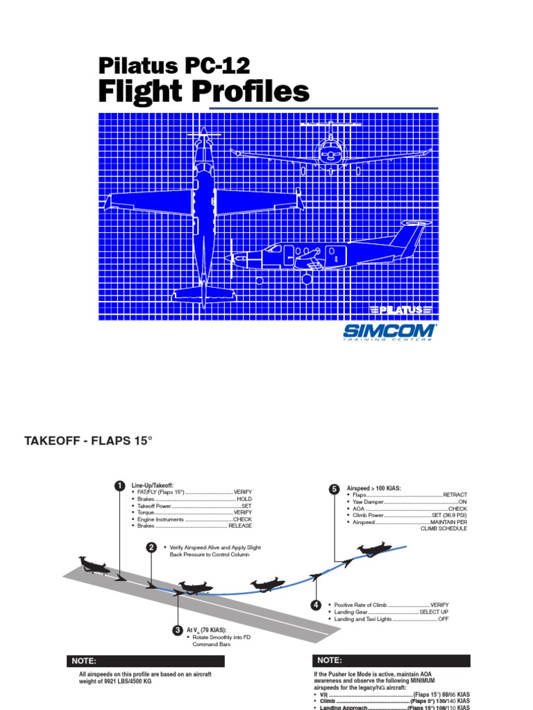 Pilatus PC12-NG - Pilatus Flight Profiles Rev 0 PDF | PDF | Takeoff ...