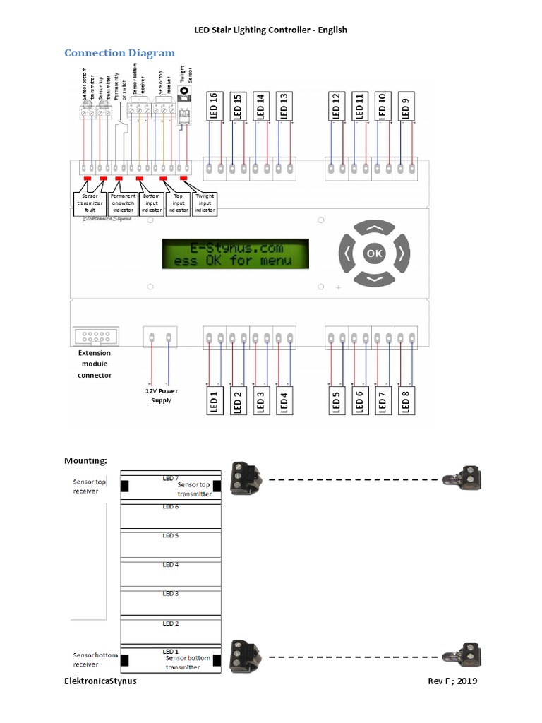 LED Stair Lighting Controller Manual | PDF | Switch | Sensor