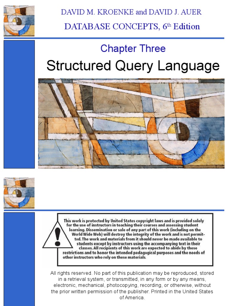 Kroenke Dbc6e PP Ch03 | PDF | Sql | Databases