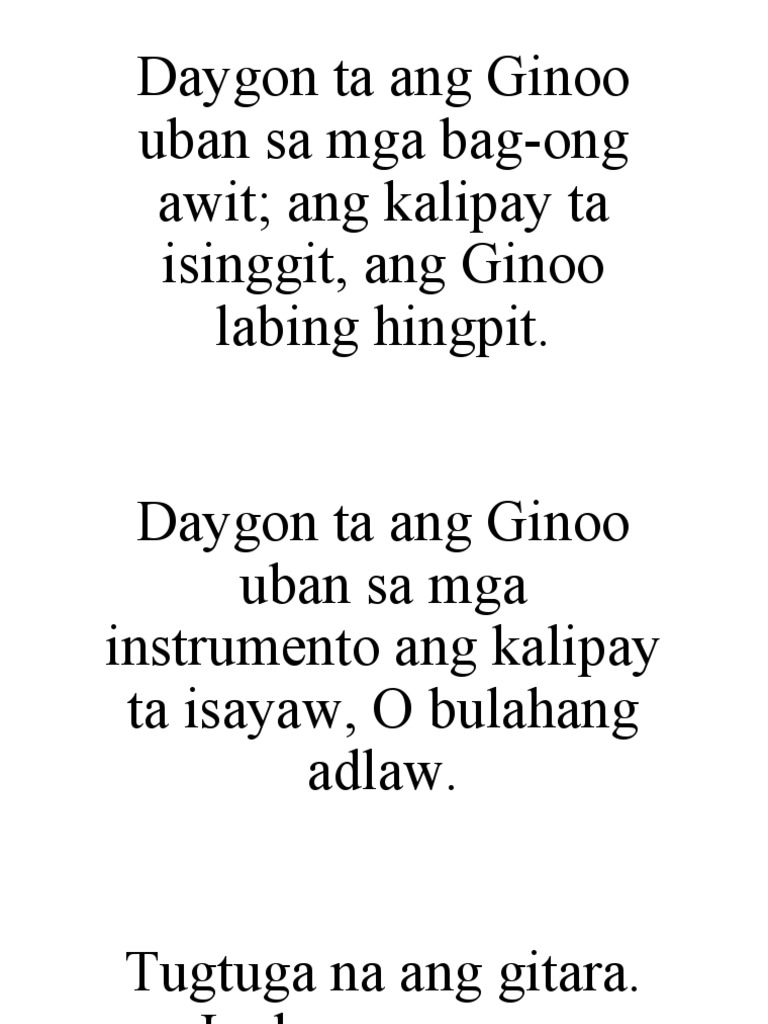 Daygon Ta Ang Ginoo | PDF