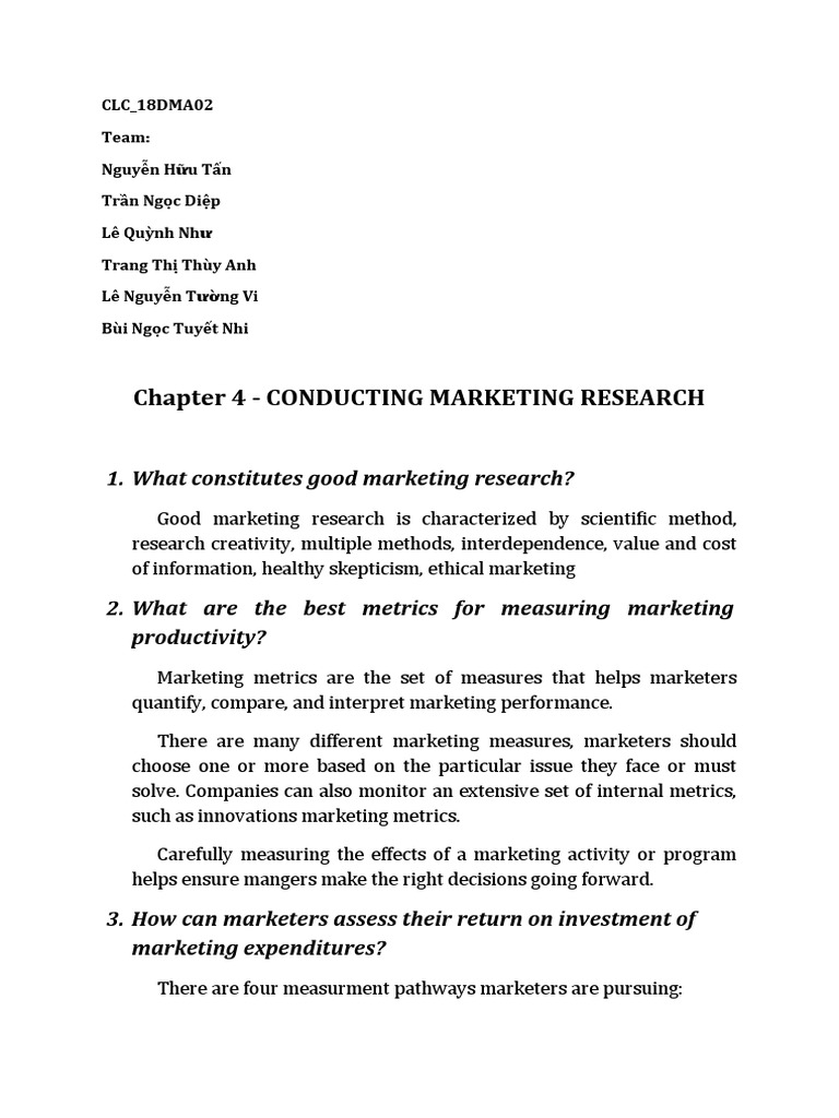 Chapter 4 - Conducting Marketing Research | PDF | Brand | Marketing