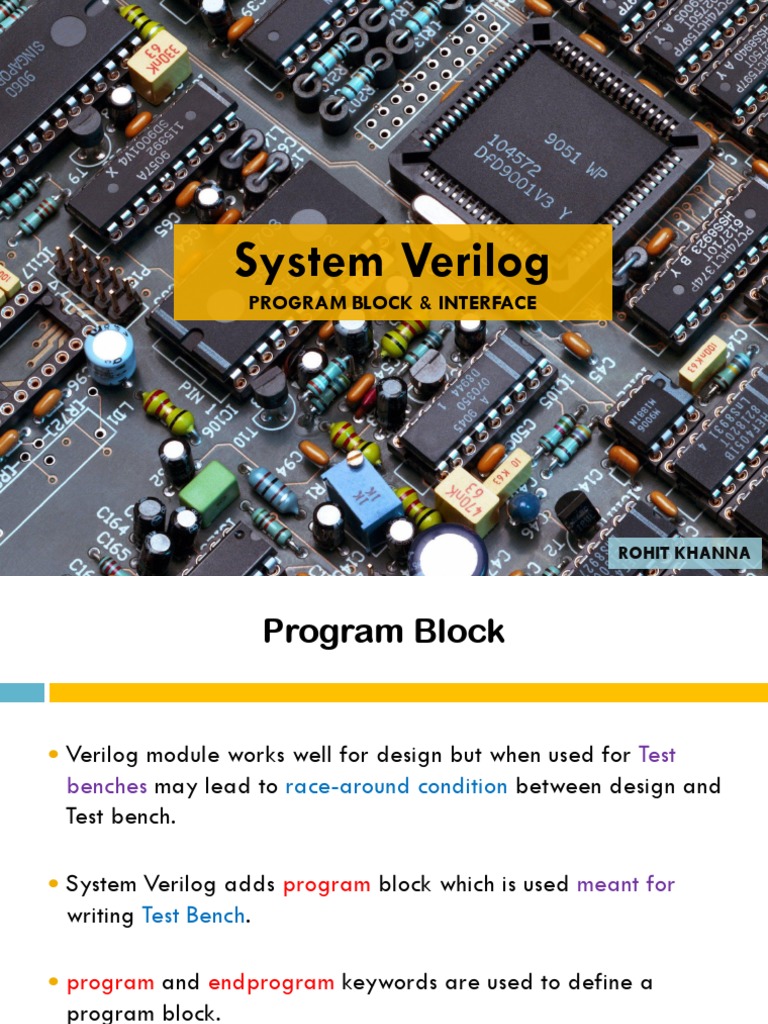 System Verilog Program Block And Interface Pdf Software Development Software Engineering