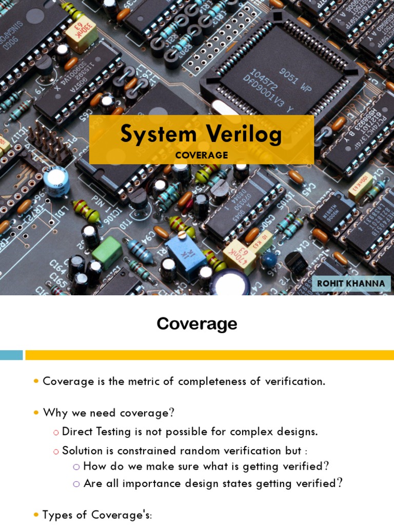 Coverage Driven Verification Using Systemverilog Constructs Pdf Scientific Modeling