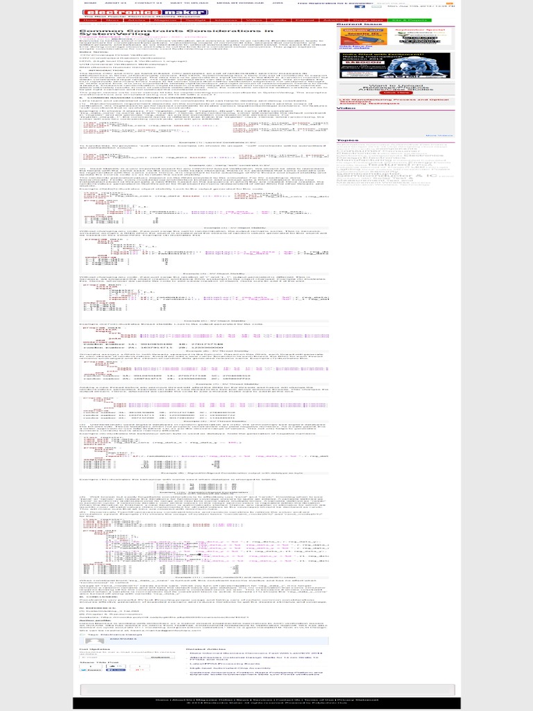 Common Constraints Considerations in SystemVerilog | PDF