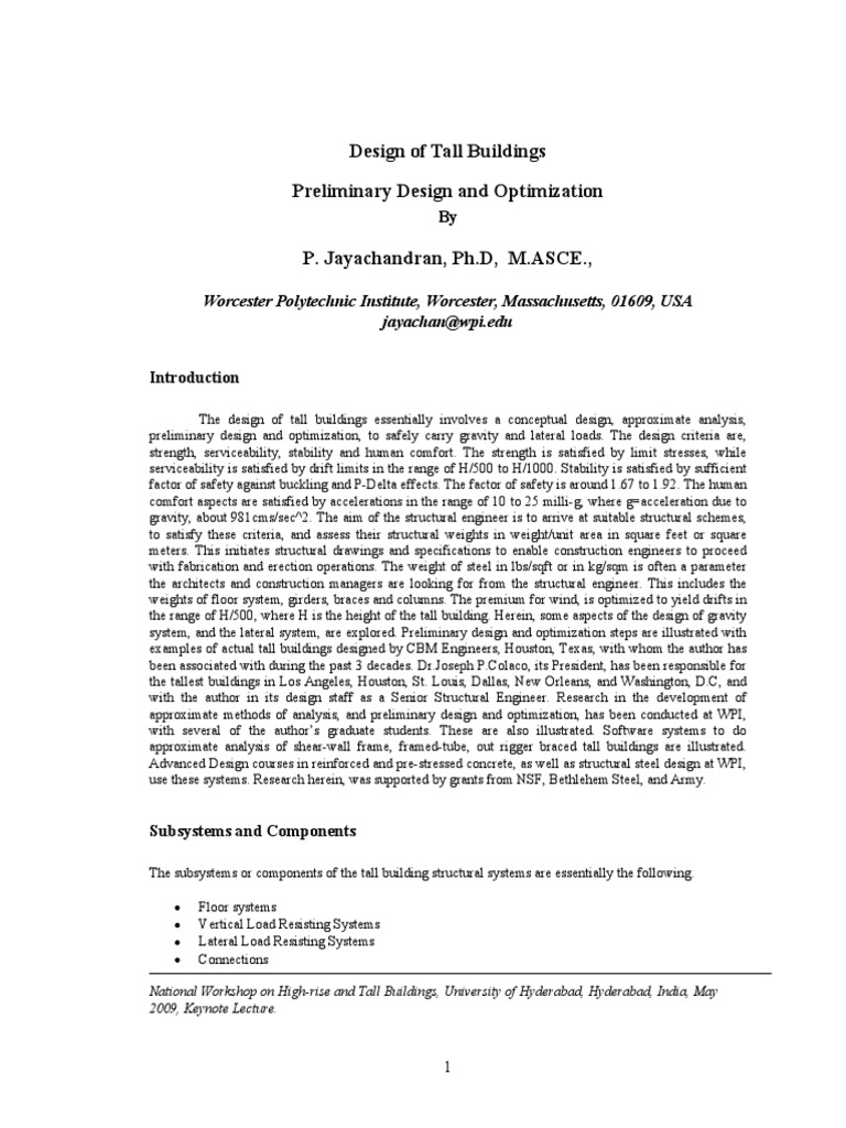 Tall Building Design | PDF