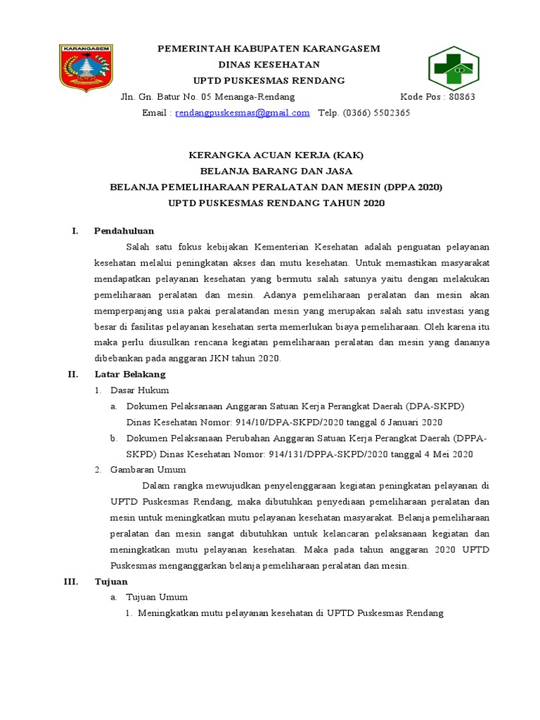 Dppa Kak Pemeliharaan Peralatan Mesin | PDF