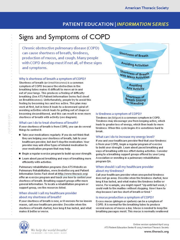 Signs Symptoms of COPD | PDF | Cough | Chronic Obstructive Pulmonary ...
