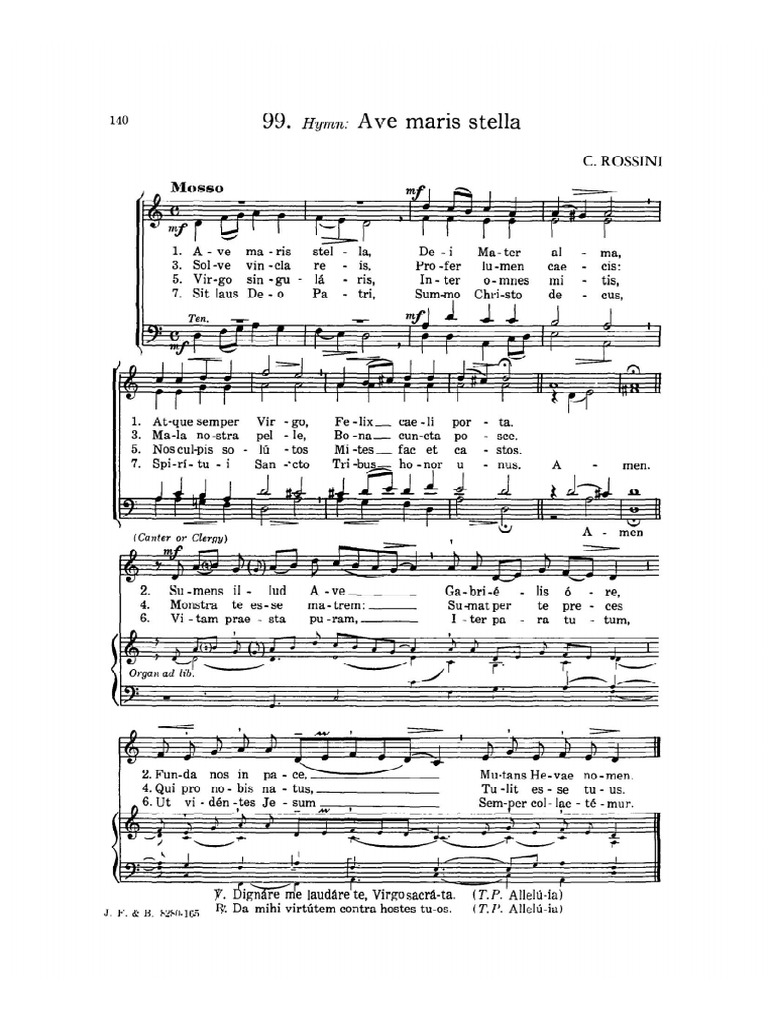 Ave Maris Stella - Rossini | PDF