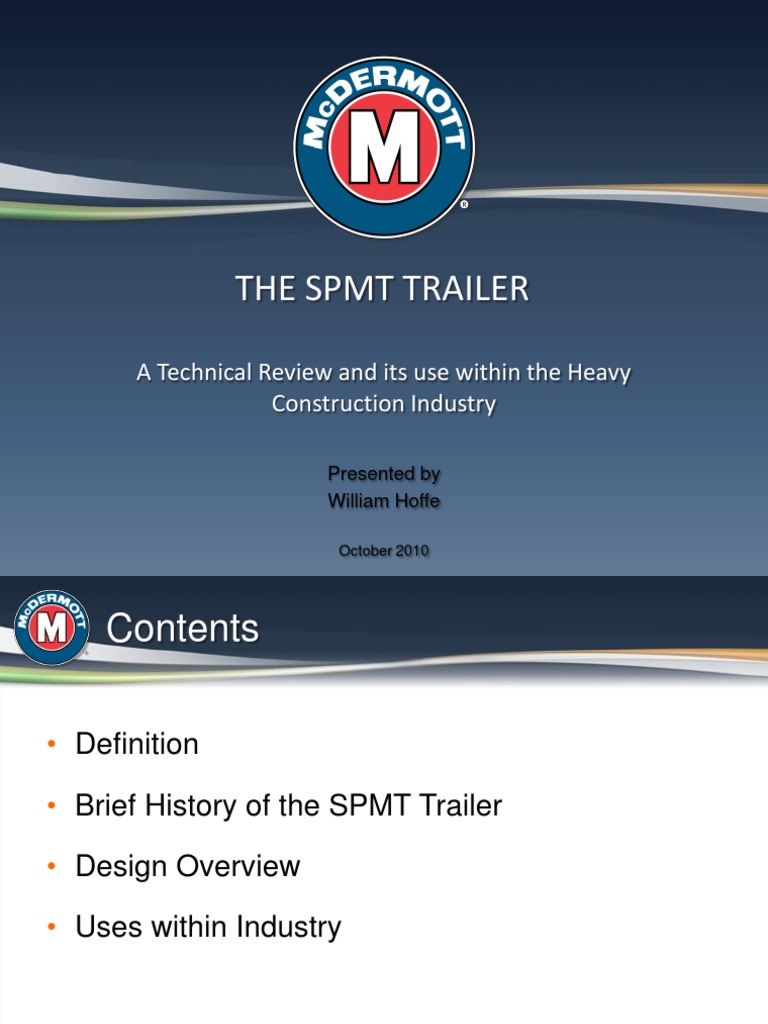 The SPMT Trailer1 | PDF | Steering | Trailer (Vehicle)