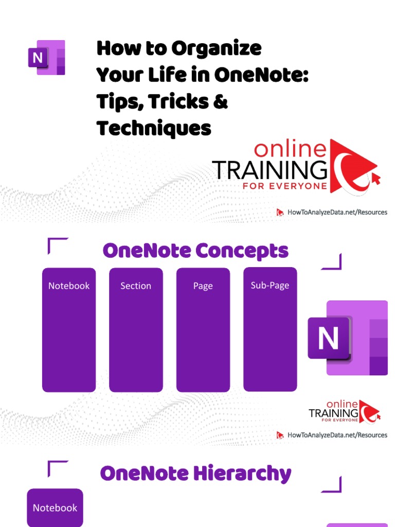 How To Organize Your Life in Onenote: Tips, Tricks & Techniques | PDF