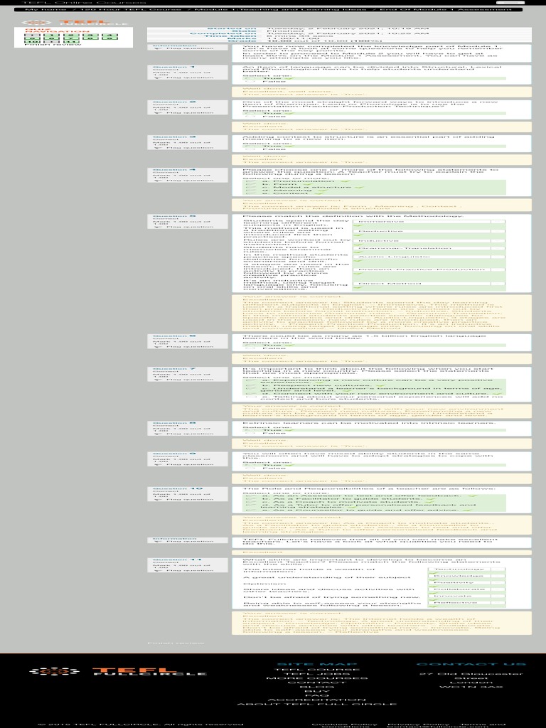 End of Module 1 Assessment | PDF | Question | Communication