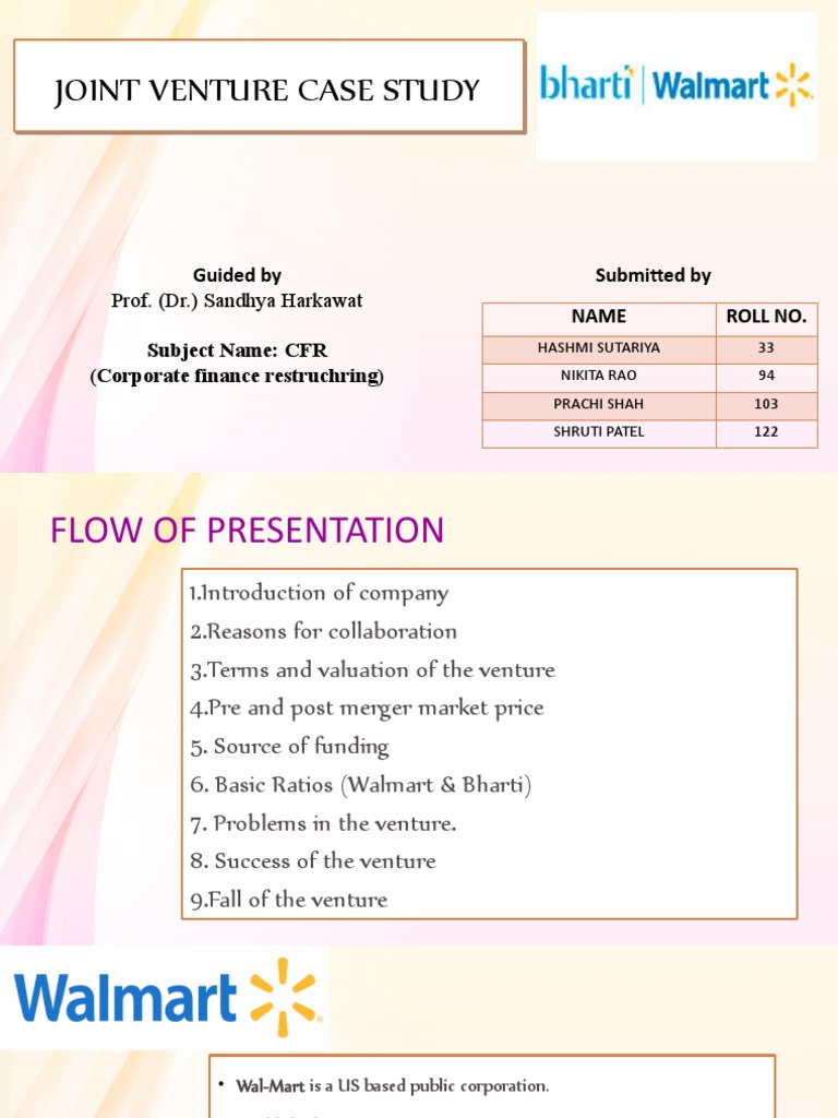 Joint Venture Case Study Joint Venture Case Study: Name Roll No ...