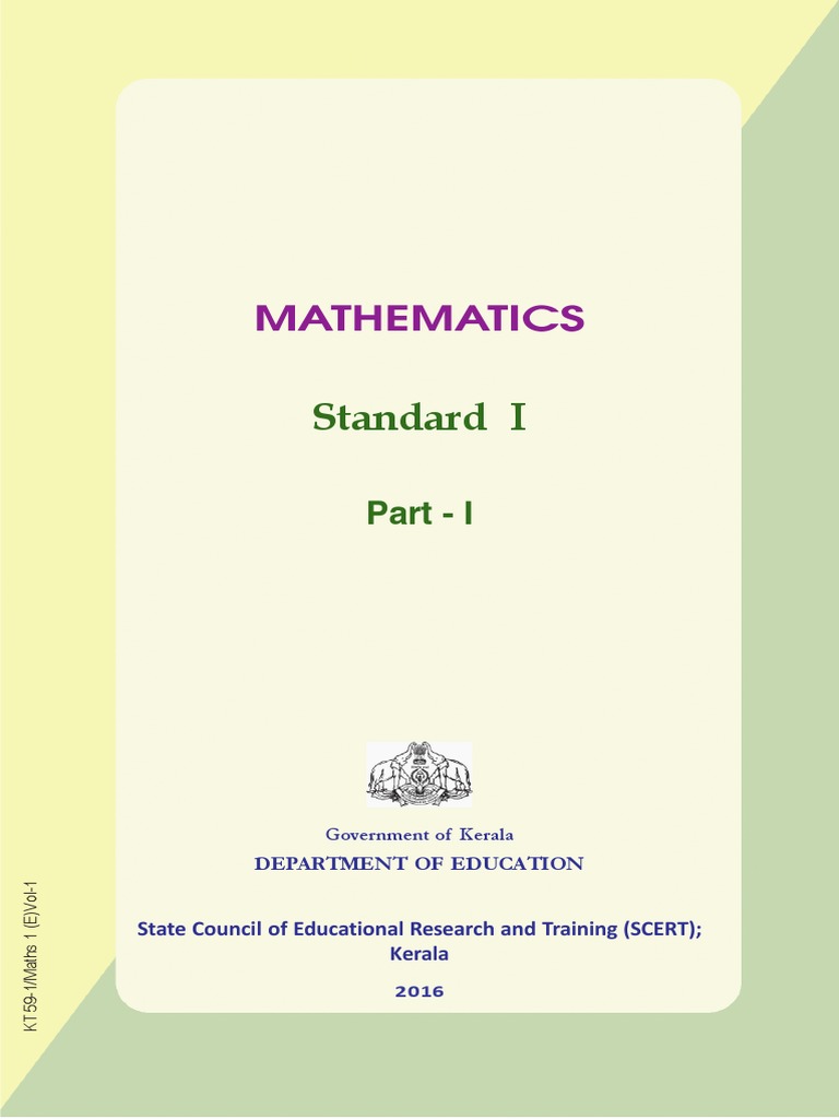 SCERT Kerala State Syllabus 1st Standard Maths Textbooks English Medium Part 1 | PDF | Flowers