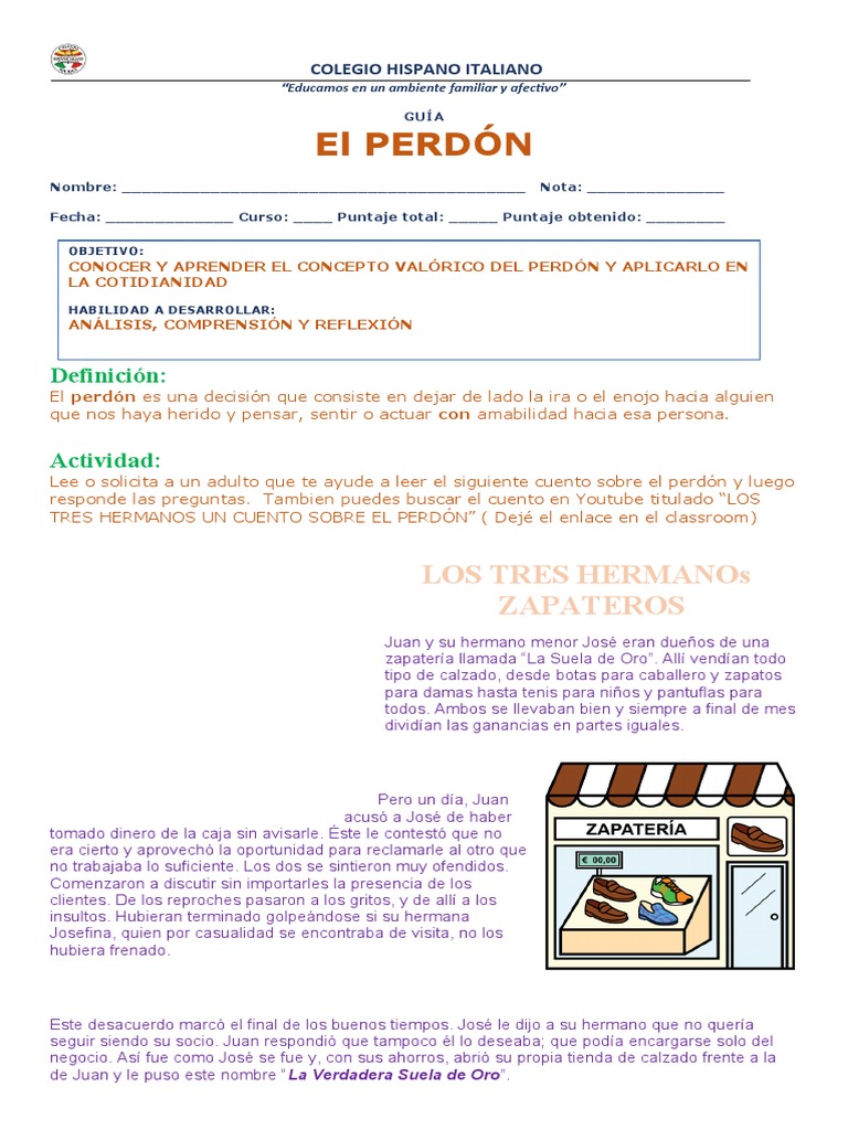 Guia - El Perdón - Niños | PDF | Perdón