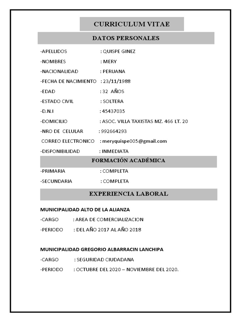 Curriculum Modelo Oficial Word | PDF