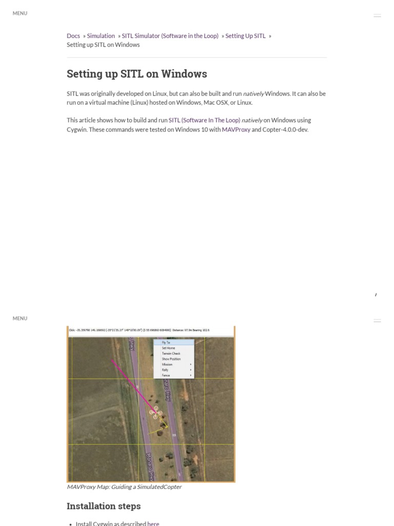 Setting Up SITL On Windows - Dev Documentation | PDF | Command Line Interface | Transmission ...