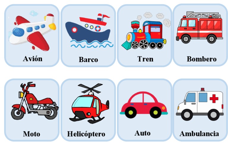 Láminas Medios de Transporte | PDF