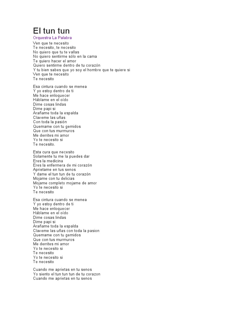 El Tun Tun | PDF | Amor