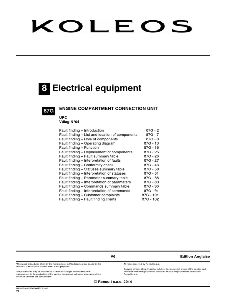 Electrical Equipment: Engine Compartment Connection Unit | PDF | Relay ...