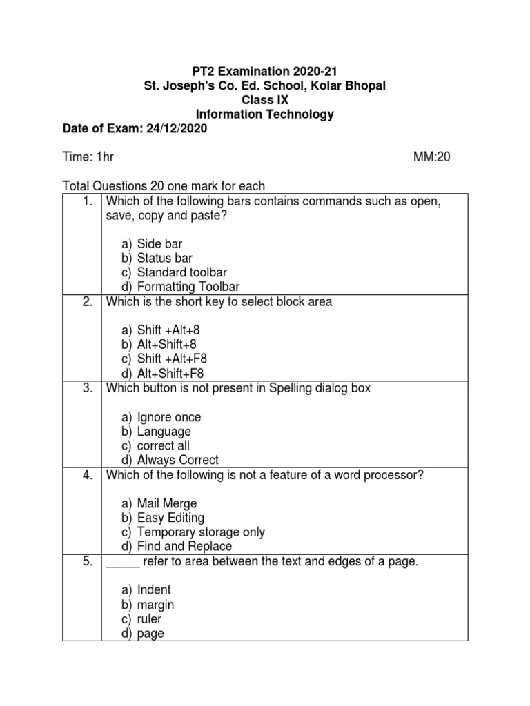IT Class 9 PT2 | PDF | Computer Science | Computing