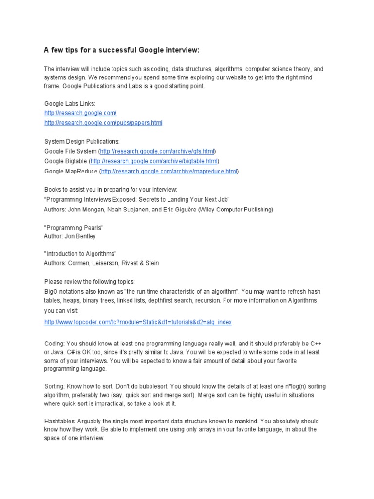 Technical Interview Prep | PDF | Discrete Mathematics | Computer Programming