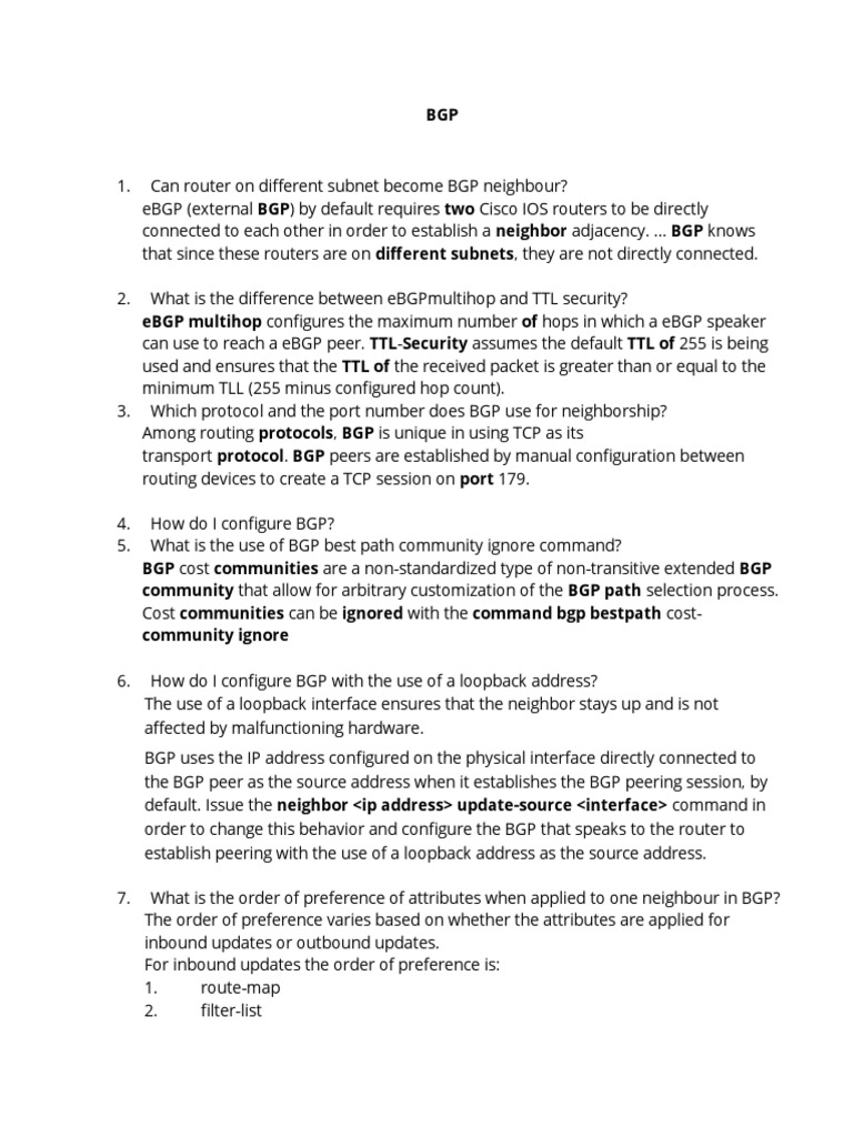BGP | PDF | Router (Computing) | Routing BGP | PDF | Router (Computing) | Routing