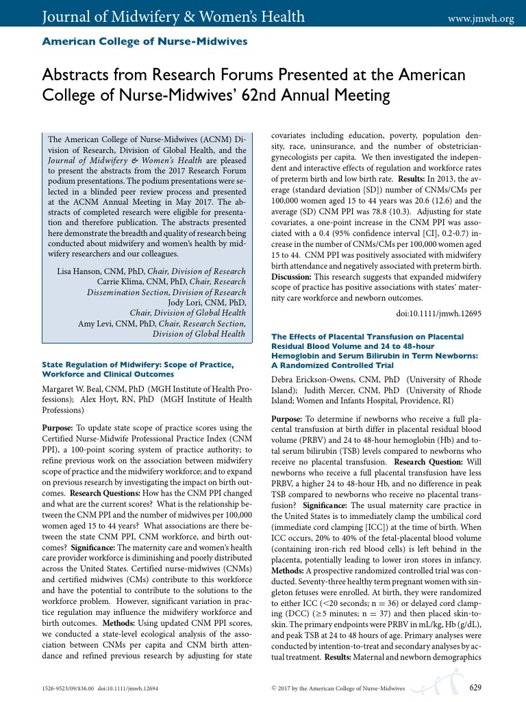 Abstracts From Research Forums Presented at The American College of ...