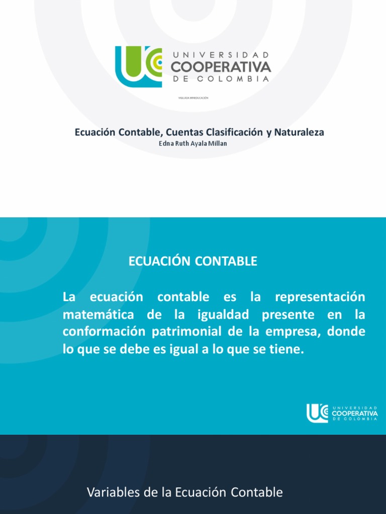 Ecuación Contable, Cuentas Clasificación y Naturaleza | PDF ...