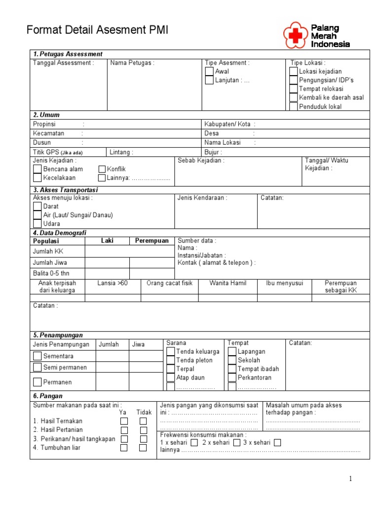 Format Assment Detail PMI | PDF