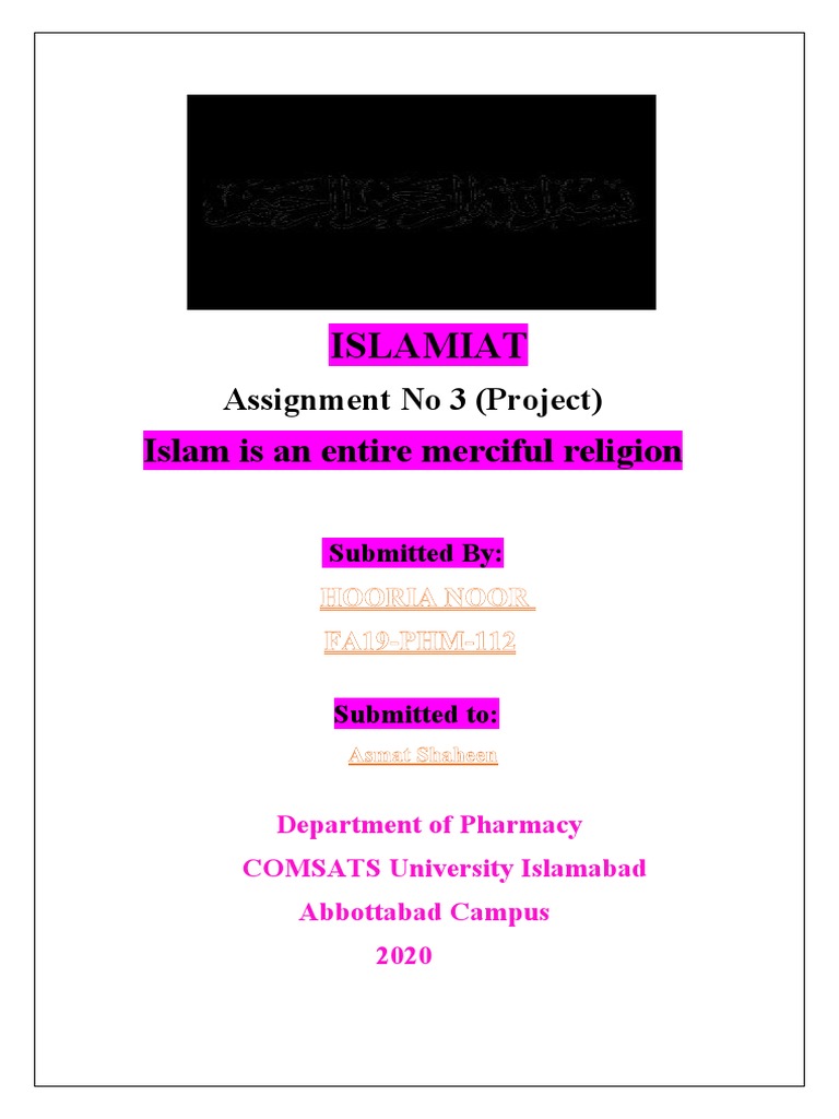 Islamiyat Assignment No 3 FINALL | PDF | Prophets And Messengers In Islam | Quran