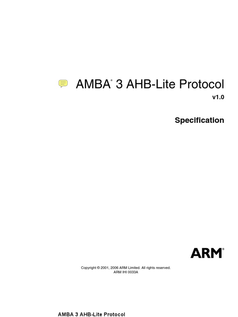 AHB Lite Specification | PDF | License | Arm Architecture