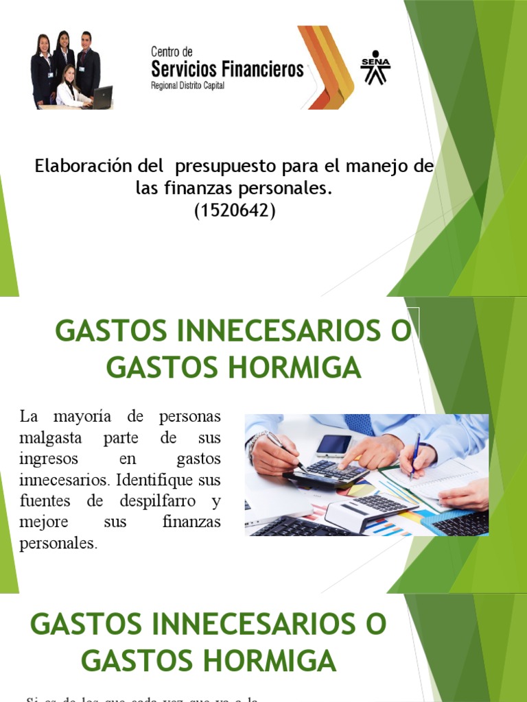 Presentación Gastos Innecesarios o Gastos Hormiga | PDF | Hormiga ...