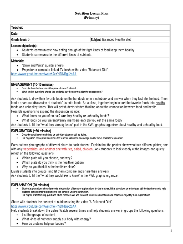 Nutrition Lesson Plan (Primary) : Vegetables, and Another One With Rice ...