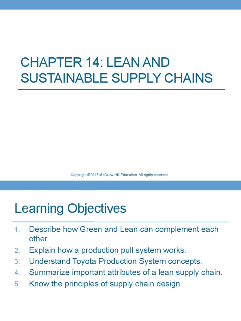 Slides Chap14, Sustainable and Lean Supply Chains Revised | PDF | Lean ...
