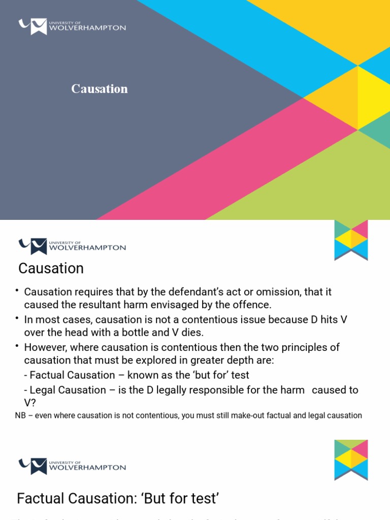 Understanding Causation in Law | PDF | Causation (Law) | Manslaughter