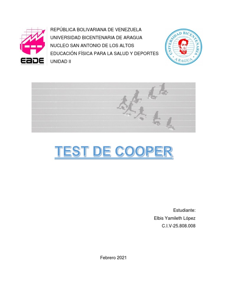 Test de Cooper | PDF | Validez (Estadísticas) | Prueba / examen
