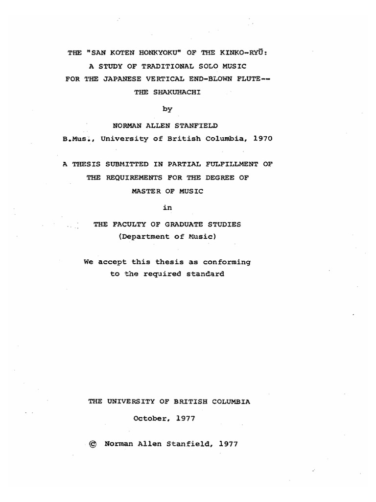 The Shakuhachibynorman Allen Stanfield | PDF | Entertainment (General ...