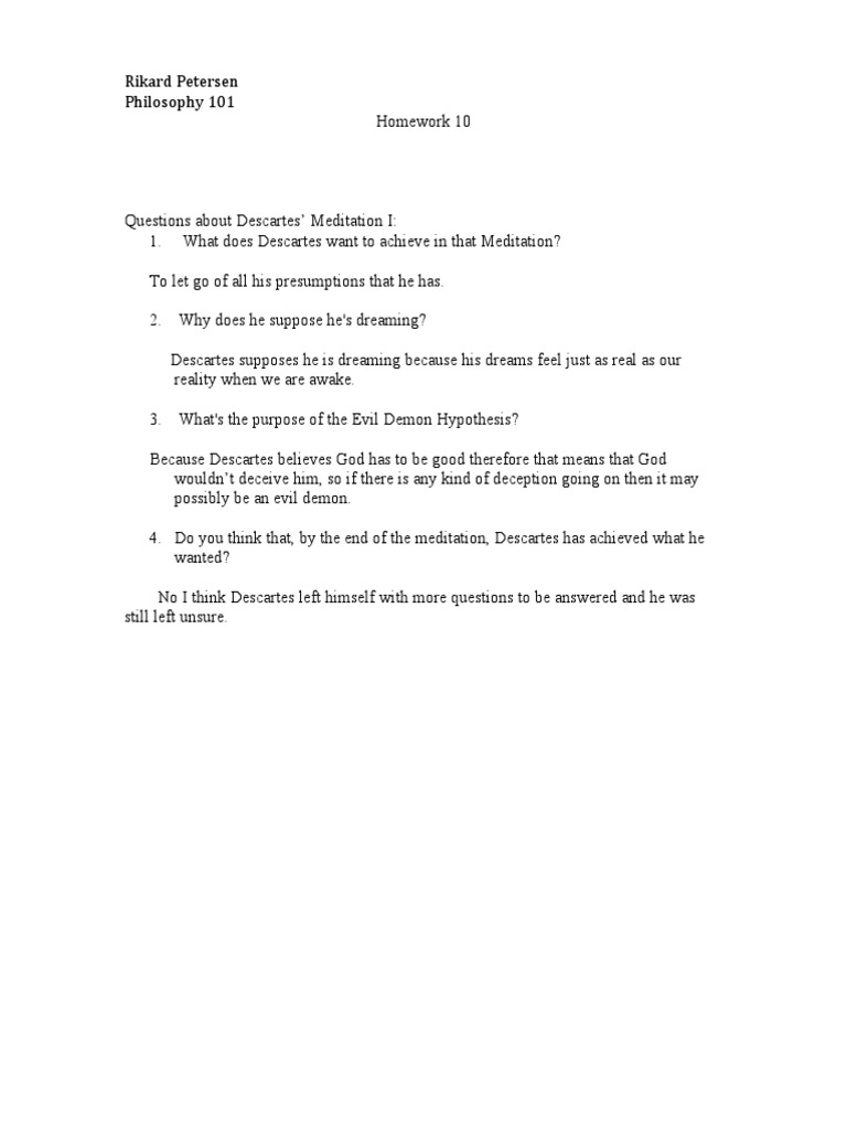 Homework 10 | PDF | Self-Improvement
