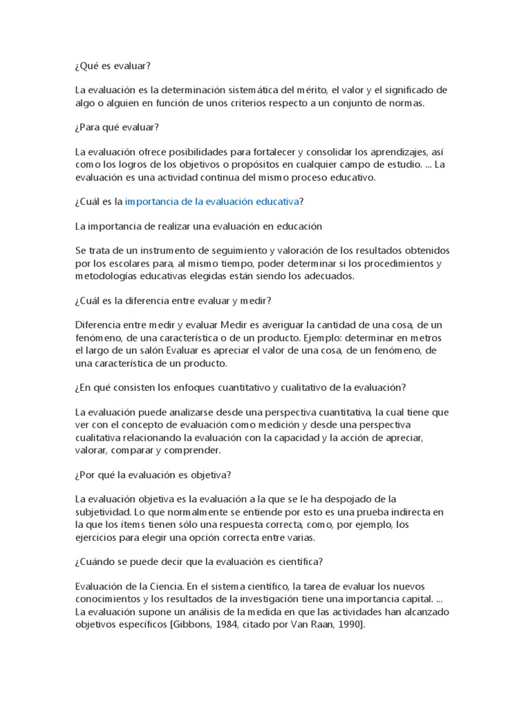 Qué Es Evaluar | PDF | Evaluación | Aprendizaje
