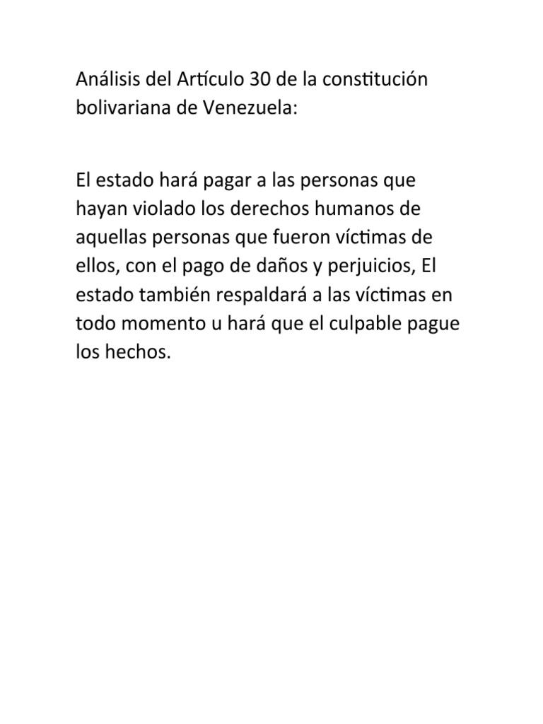 Análisis del Artículo 30 de la Constitución | PDF | Ciencias sociales ...