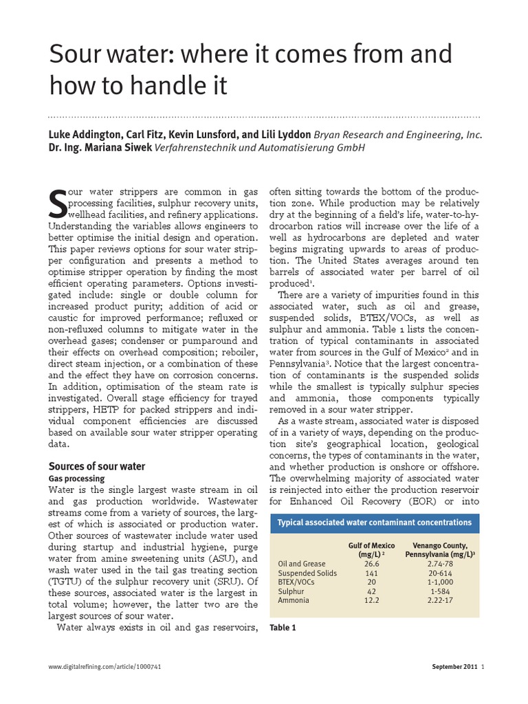 Optimizing Sour Water Stripper Operations | PDF | Ammonia | Water