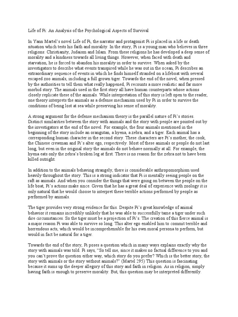 Life of Pi Analysis | Emergence | Psychological Concepts