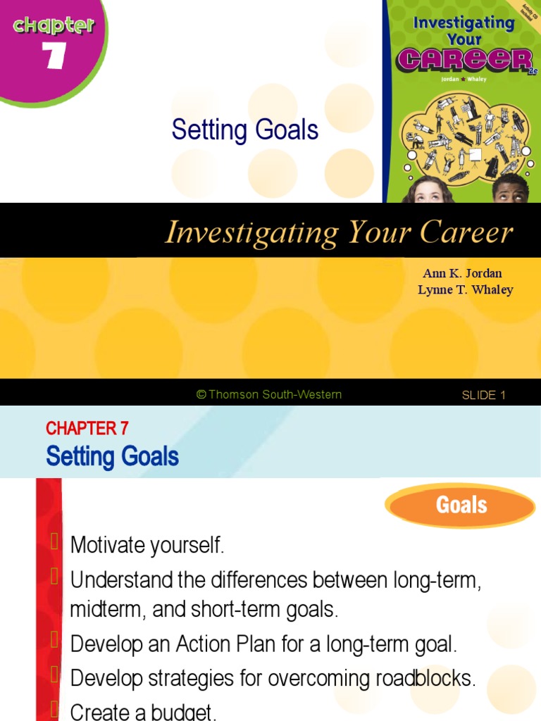 Setting Goals: Investigating Your Career | PDF | Goal | Mentorship