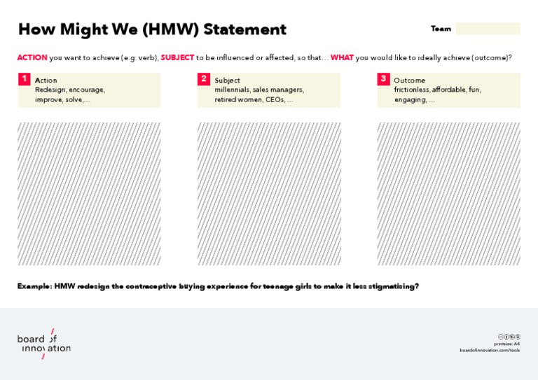 Tool - How Might We Statement Builder | PDF
