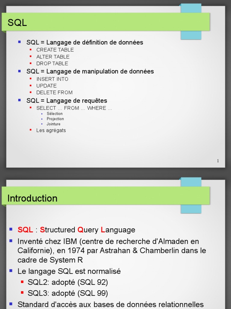 Cours SQL | PDF | SQL | Gestion informatique
