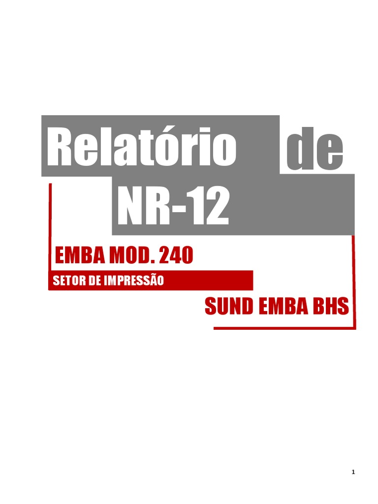 Relatório - Emba Mod 240 | PDF | Engenharia | Fusível (elétrico)