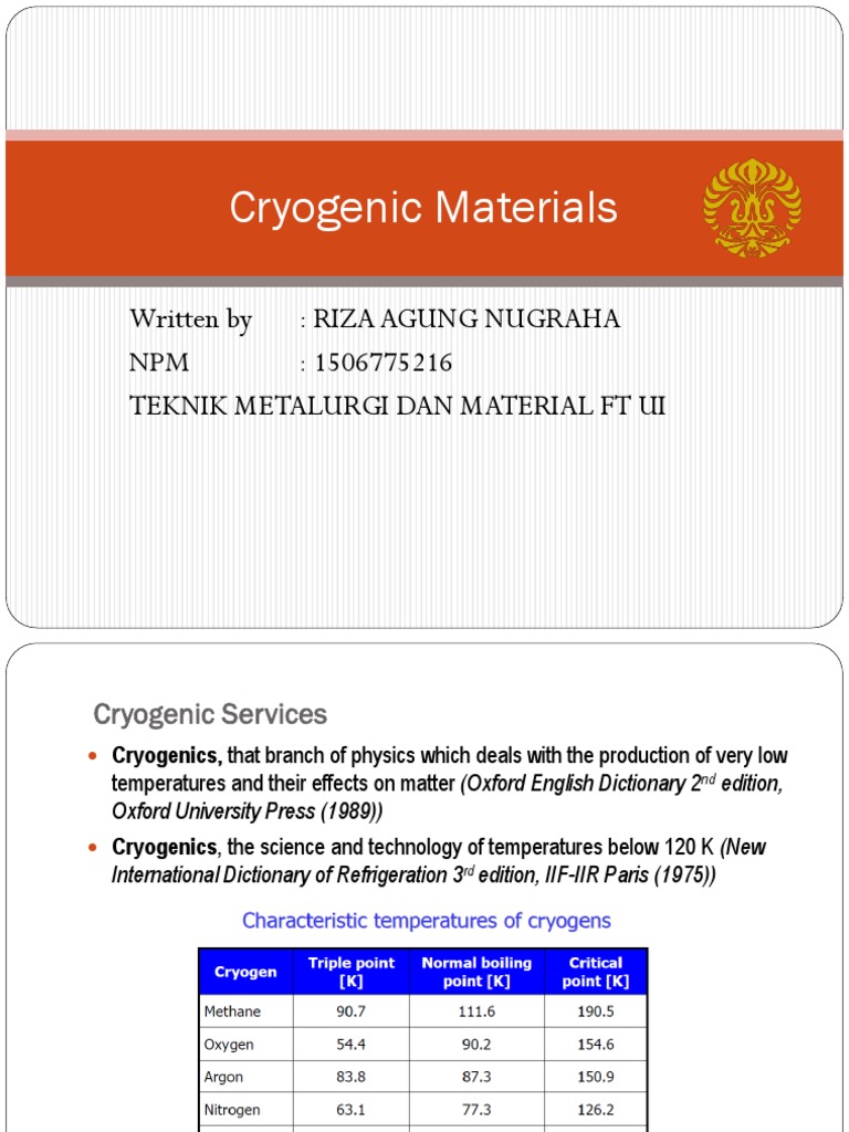 Material untuk Layanan Cryogenic | PDF