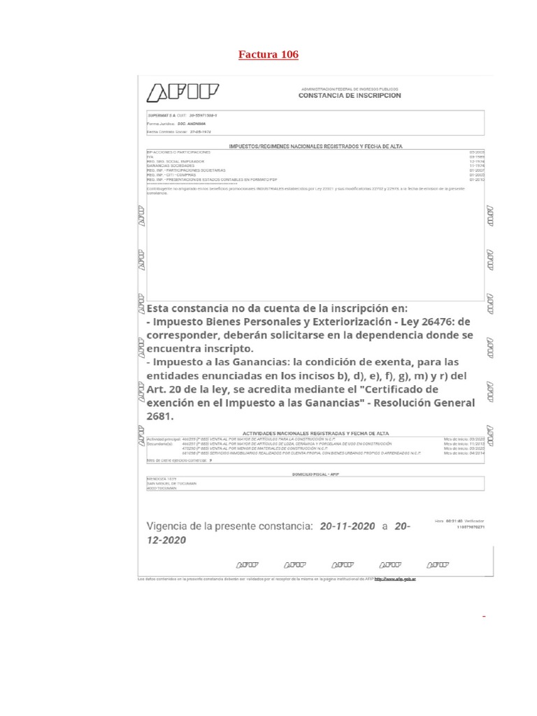 Factura 106 | PDF